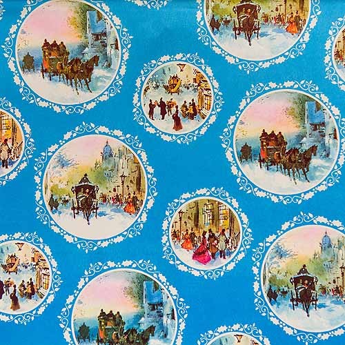 Wrapping paper - village scenes | DECORATIONS | vintage wrapping paper ...